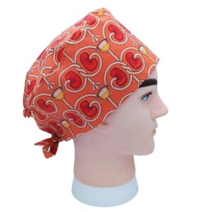 Urology Scrub Hats, Men's Tie Back, Kidneys and Bladders, Women's Euro ...