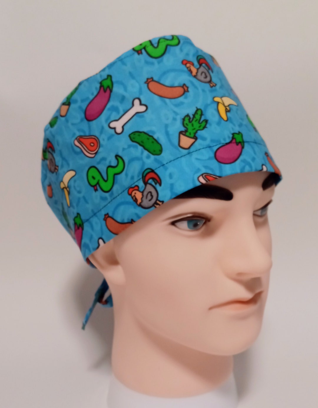 Penis Euphemisms on Blue Novelty Scrub Cap/uro Cap/gag Gift in Men's ...