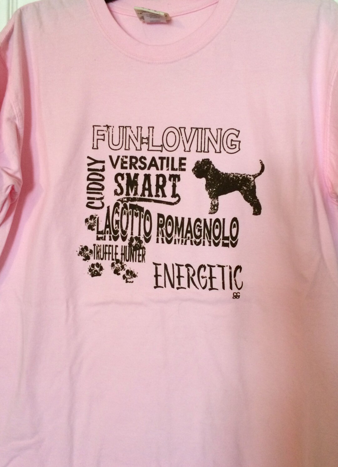Lagotto Romagnolo Tee Silk Screened in Soft Creme or Dark Brown With ...
