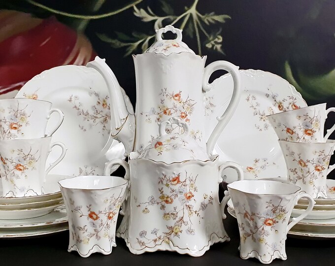 RESERVED 1920s Antique Silesia Teapot Set Hermann Ohme Tea Set German ...