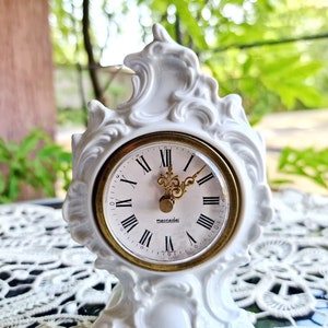 Vintage German Porcelain Clock Tirschenreuth Bavarian China Porcelain ...
