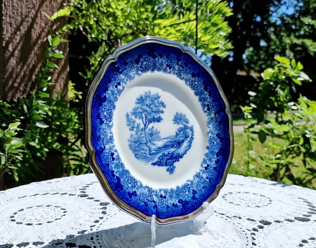 1952 ROSENTHAL Plate - Cobalt Blue Decorative Plate - Chippendale ...
