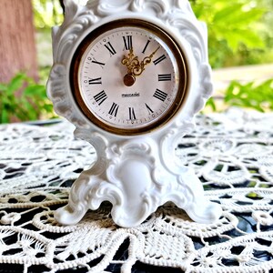 Vintage German Porcelain Clock Tirschenreuth Bavarian China Porcelain ...