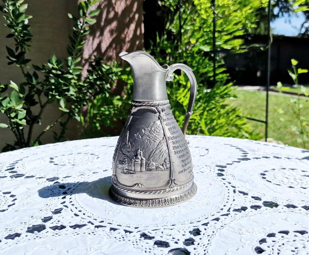 Vintage SKS 95% Zinn Pitcher, Pewter Jug, Collectible Pewter Tin Wine ...