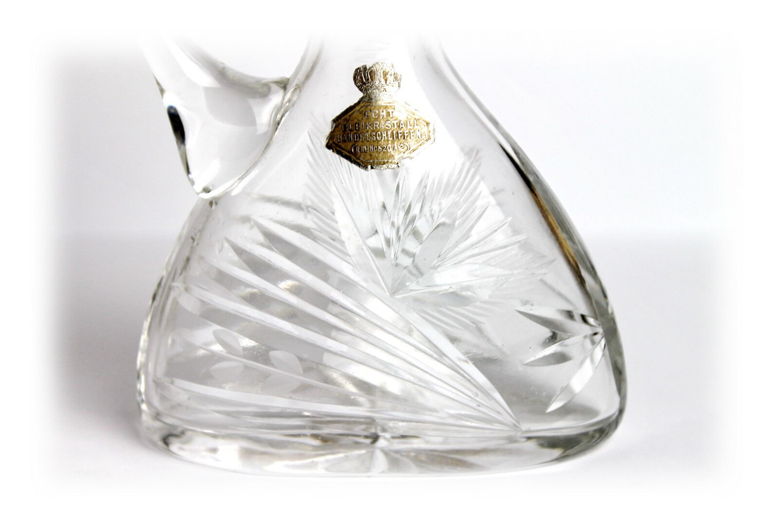 Vintage Clear Cut Glass Crystal Decanter Retro Barware Mid - Etsy