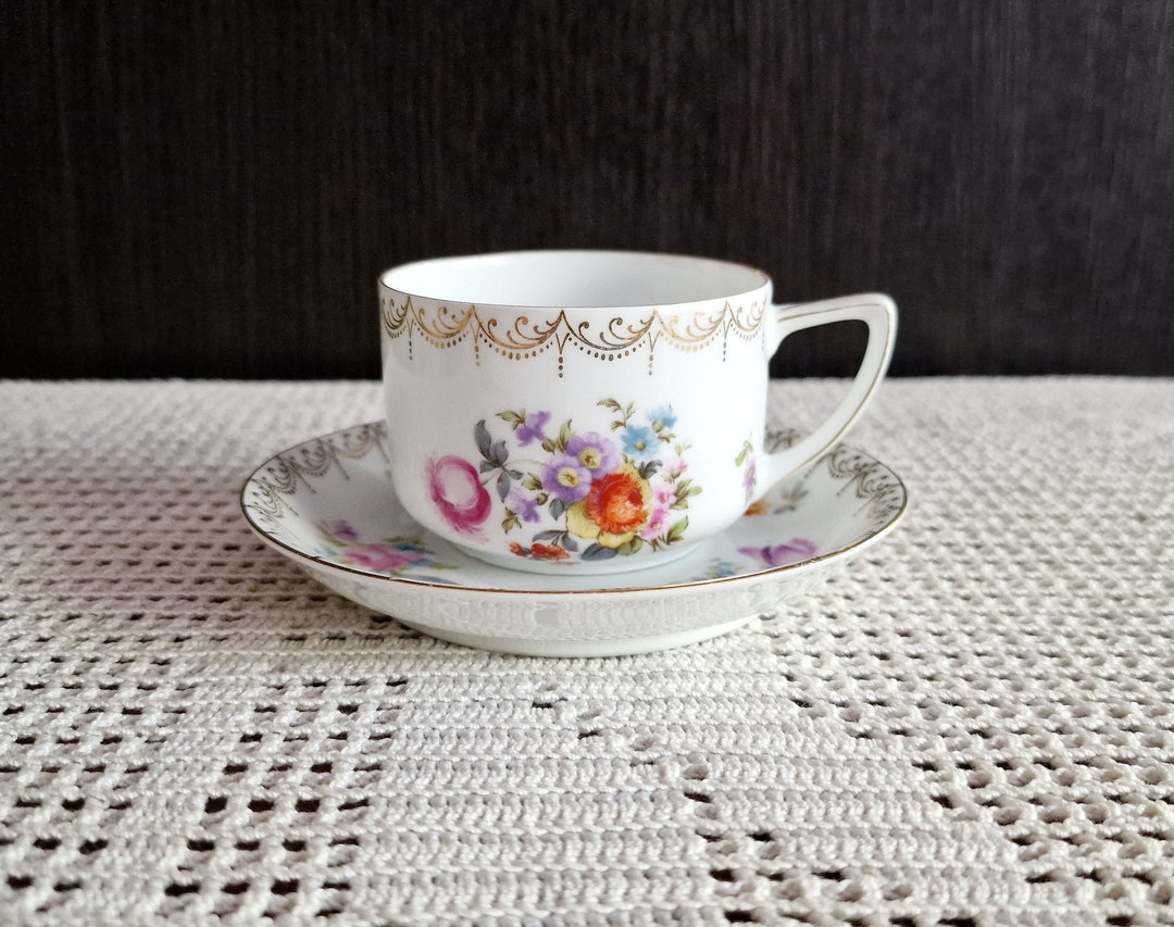 1900s Rosenthal RC Teacup Duo - Translucent Fine Porcelain - Pattern ...