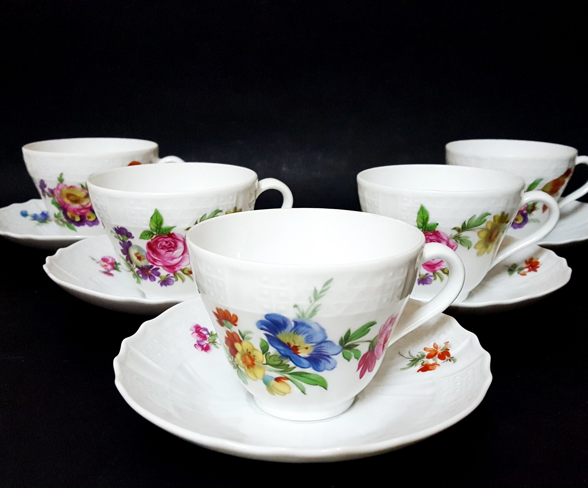 Vintage Tea Pot Set for 5 People Hutschenreuther Form Dresden | Etsy