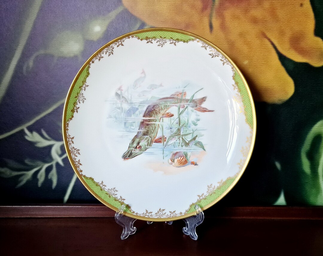 1927 Antique Rosenthal Fish Plate 1 Fish Serving Plate Selb-bavaria ...