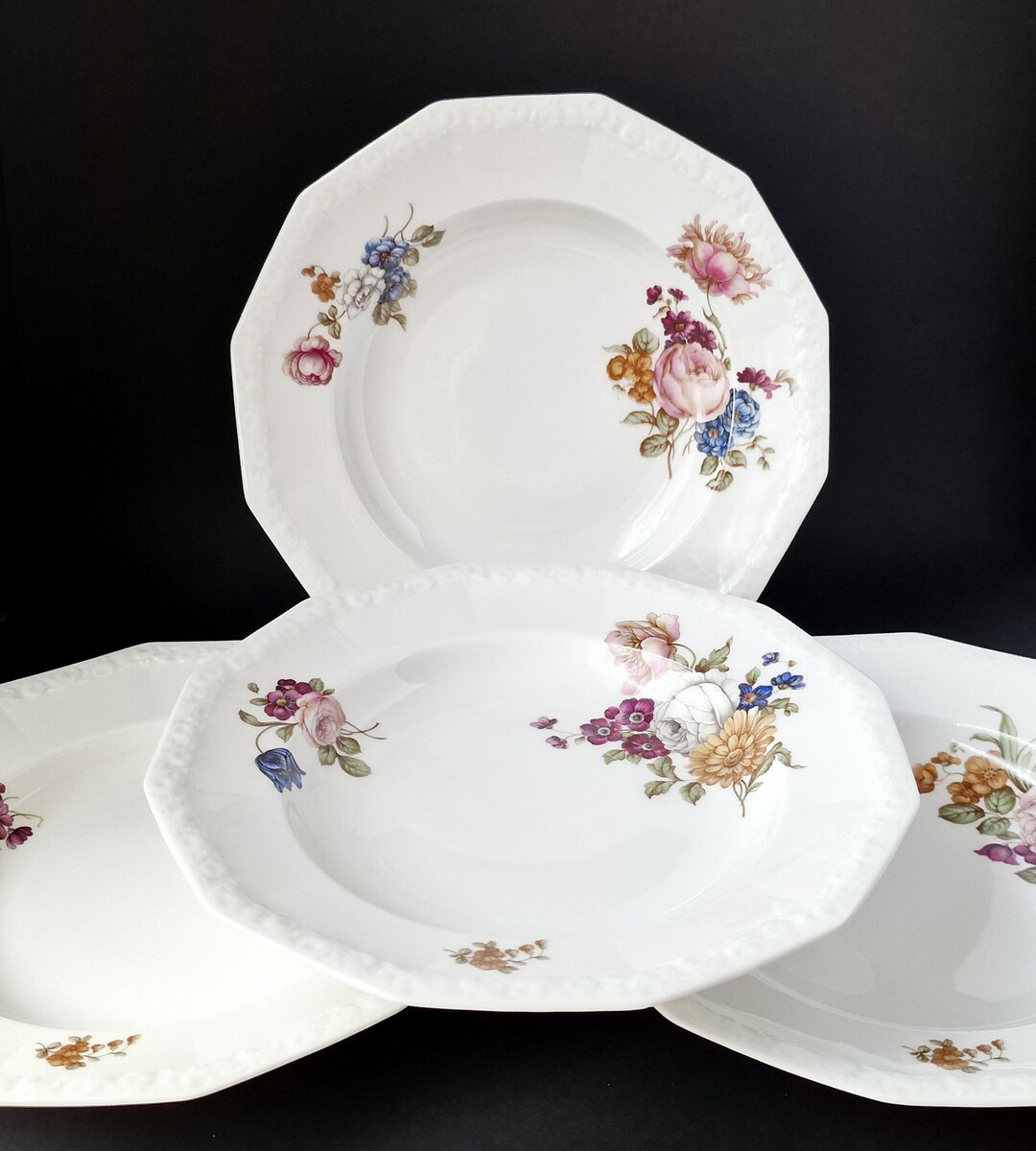 1920s ROSENTHAL Pattern Maria Set of 4 Soup Plates Vintage German ...