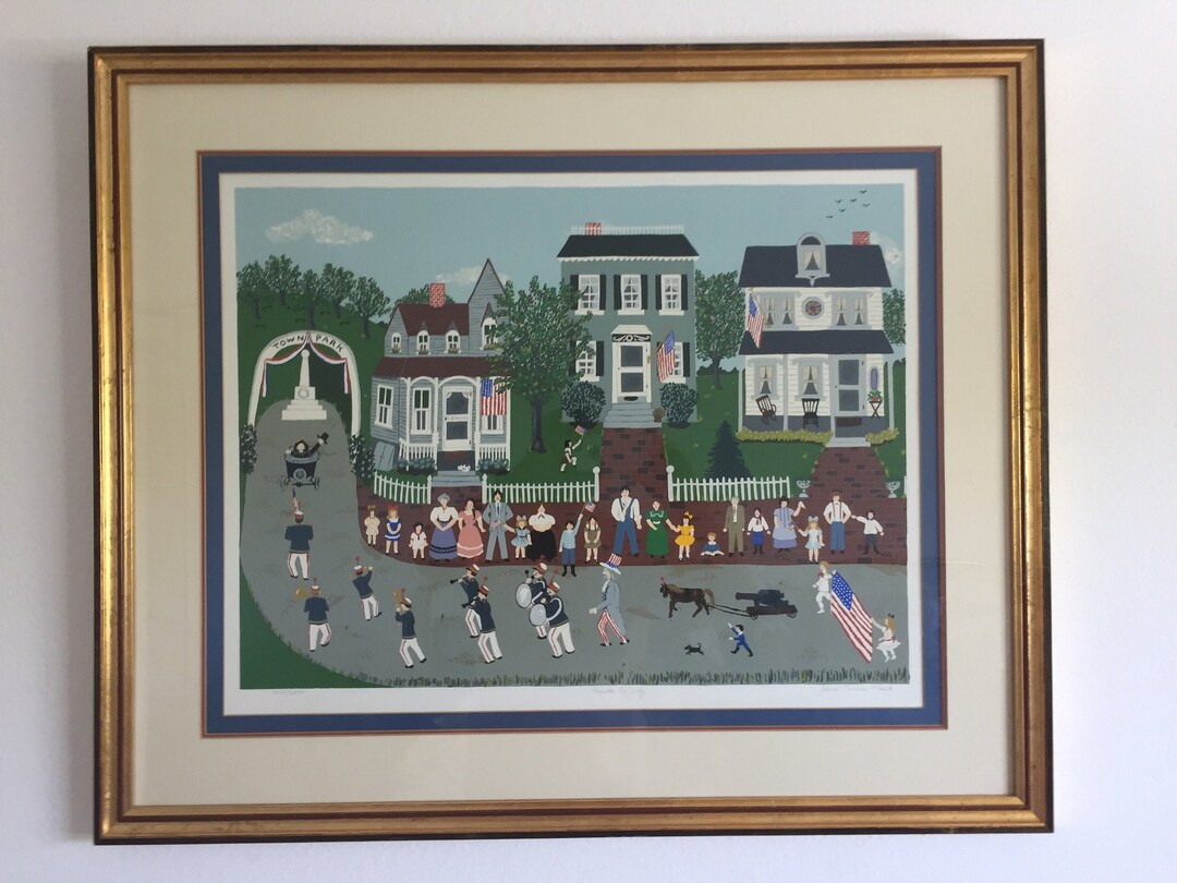 Clark, Jane Currie - "fourth of July", Silkscreen, Rare Artist's Proof ...