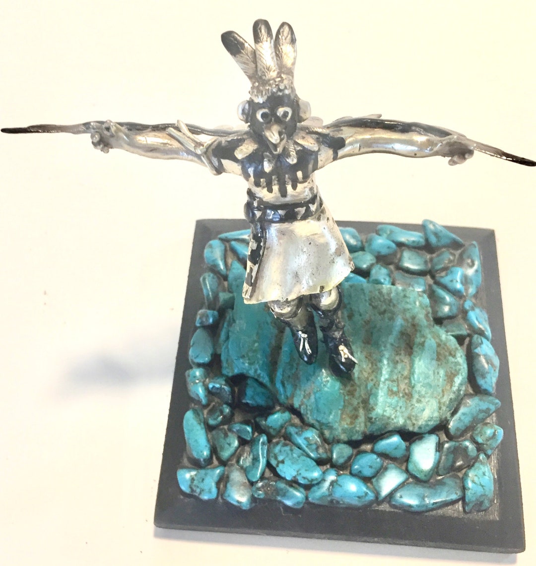 Eagle Kachina by Evelyn Avery | Sterling Silver Sculpture | Native ...