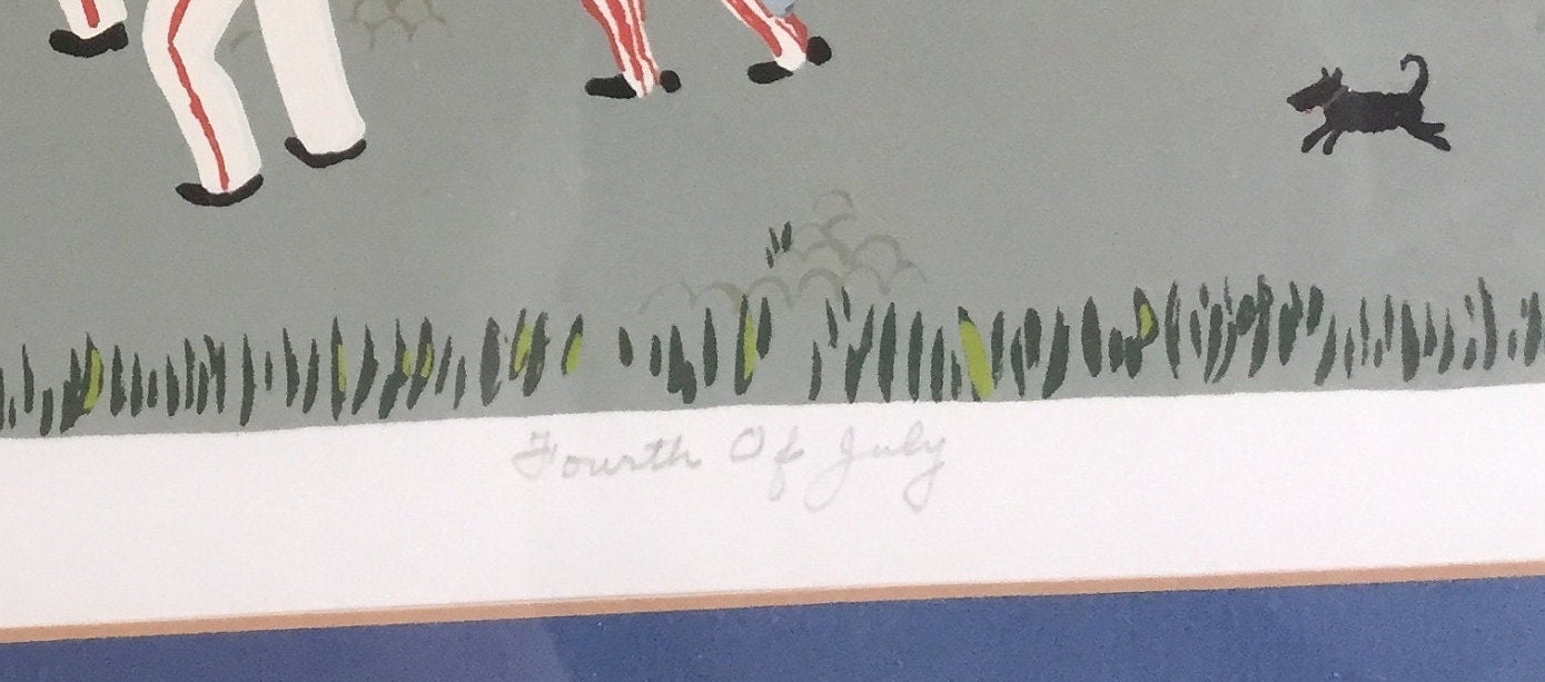 Clark, Jane Currie - "fourth of July", Silkscreen, Rare Artist's Proof ...