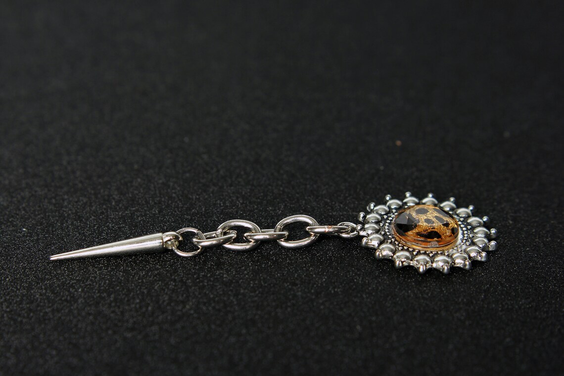 Cheetah Chain Spike Plugs / Earrings - Leopard Print - You Pick Size ...