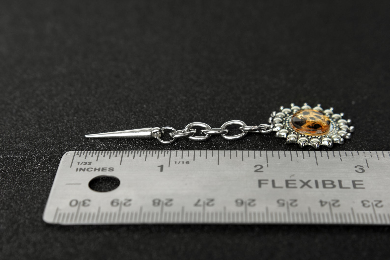 Cheetah Chain Spike Plugs / Earrings - Leopard Print - You Pick Size ...