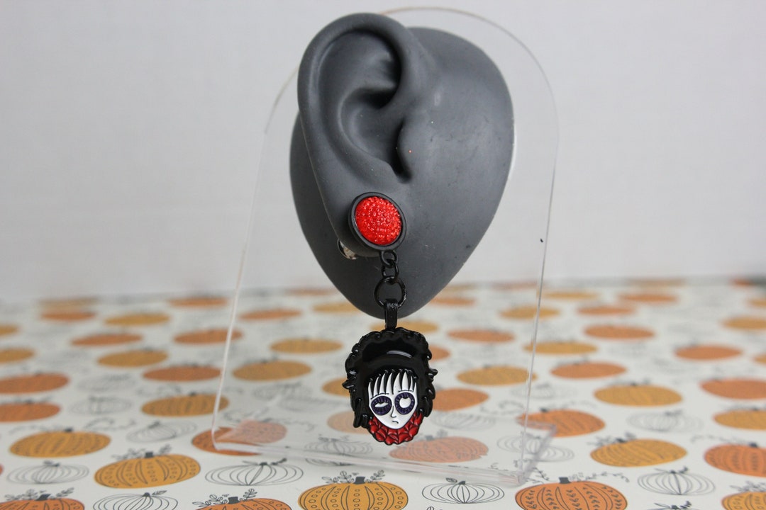 Beetlejuice Plugs / Earrings Lydia Red Horror Movie 80s 316L Stainless ...