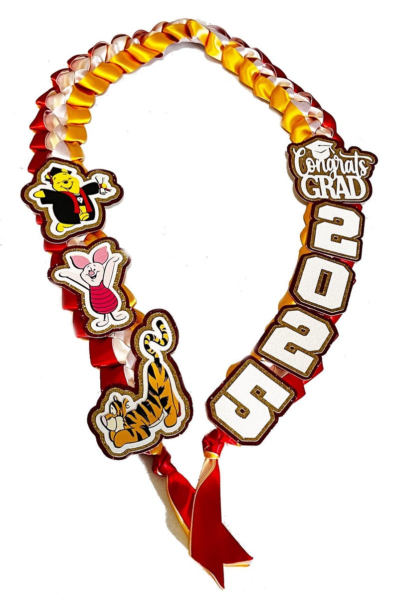 Winnie the Pooh Graduation Ribbon Lei: Custom Made to Order - Etsy