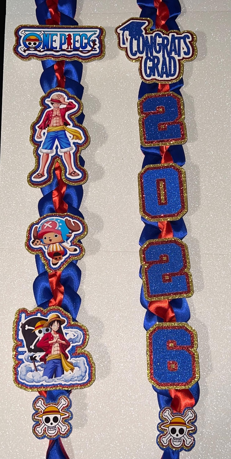 One Piece Graduation Lei Luffy Ribbon Lei - Etsy