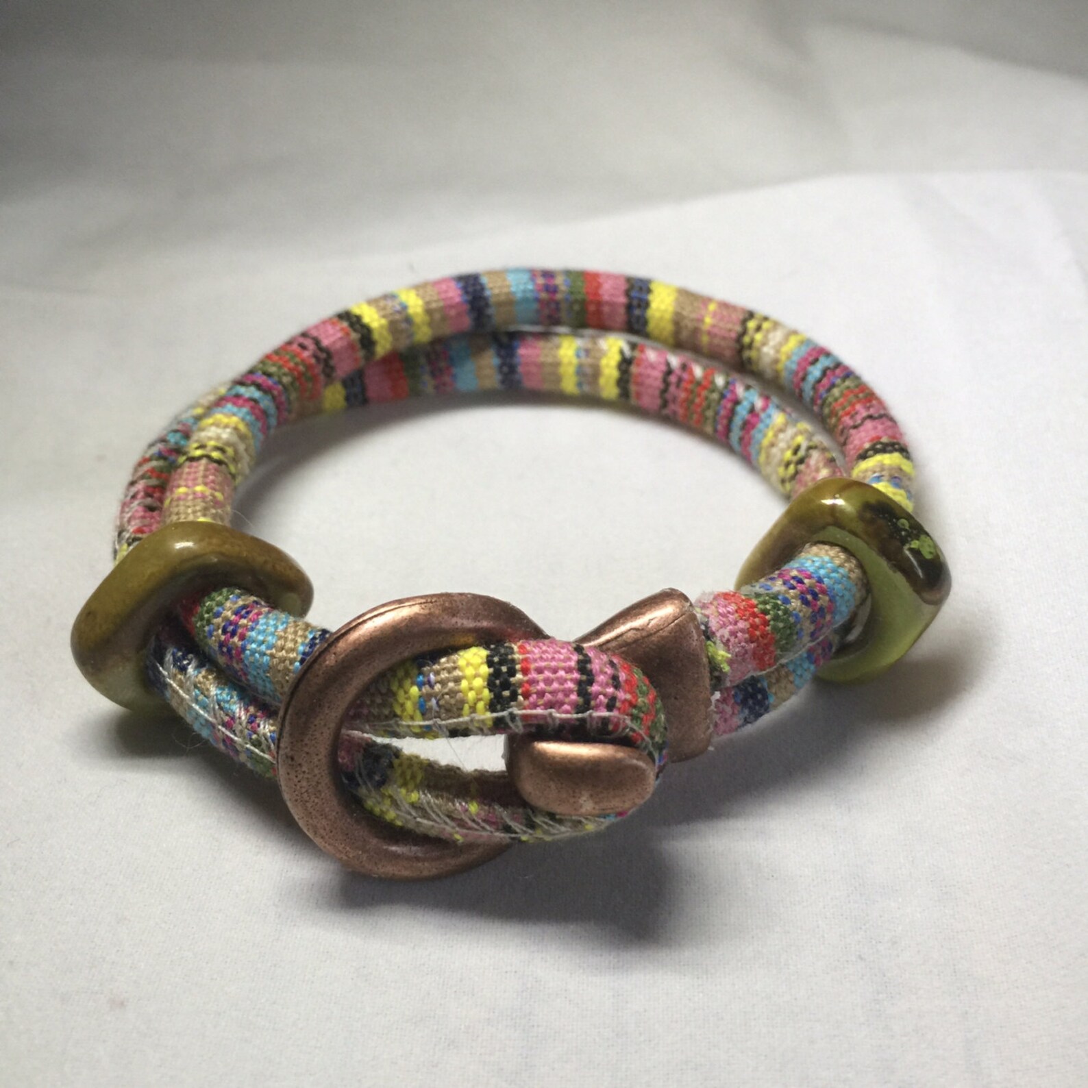Serape Bracelet With Spacer Beads and Hook Clasp - Etsy