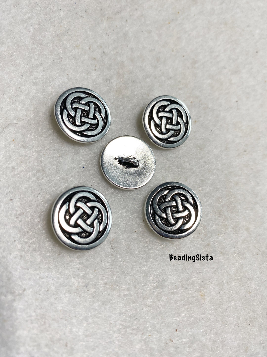 Buttons Celtic Knot Antique Silver Shank 16mm 1 Piece - Etsy