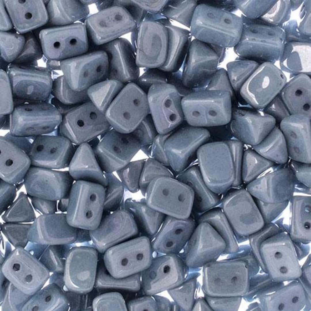 Trios 2 Hole White Baby Blue Luster luminous Blue 9 Gram Tube - Etsy