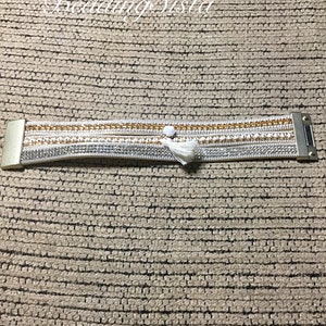 Cuff Leather Rhinestone Unique Mixed Chain Bracelet - Etsy