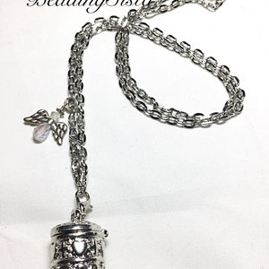 Prayer Box - Silver - Chain - Angel Charm - 14 Inches Long - Etsy