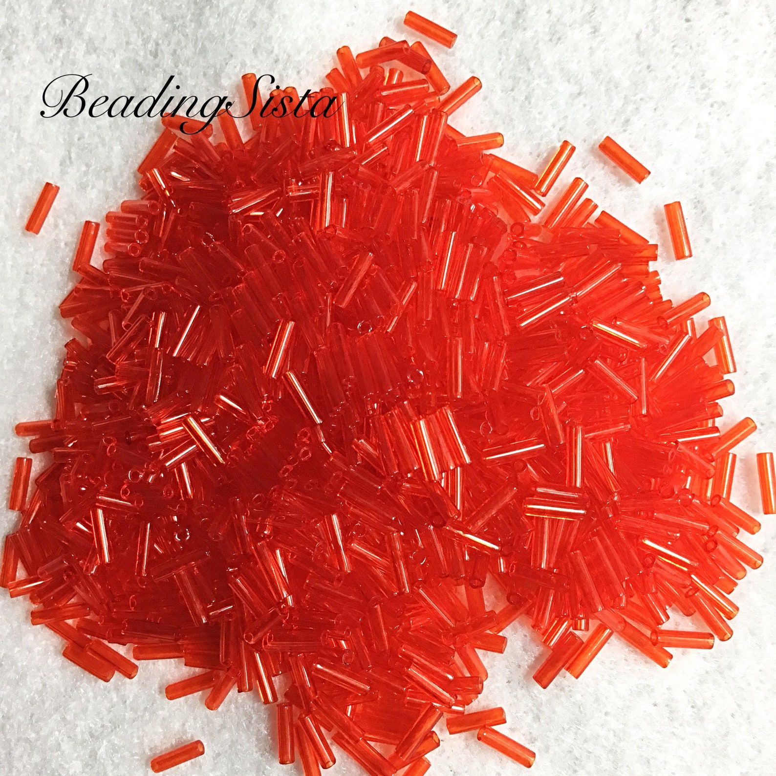 Bugle - Light Red - Seed Bead - 6mm - 20 Gram - Tube 0140 - Etsy