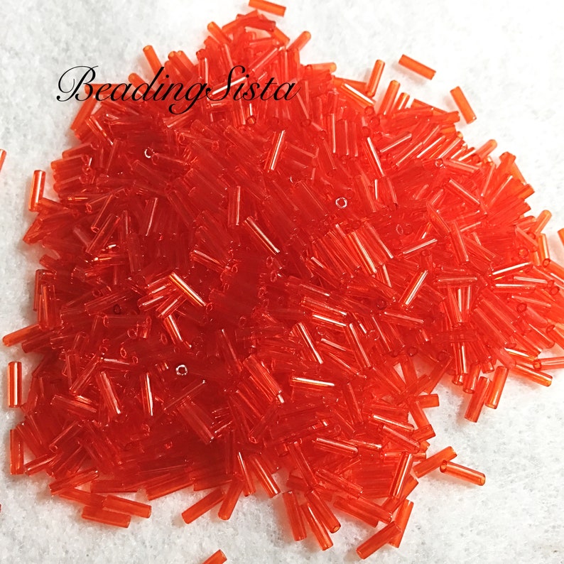 Bugle Light Red Seed Bead 6mm 20 Gram Tube 0140 - Etsy