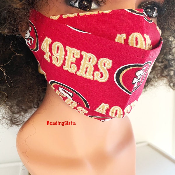 San Francisco 49ers Face Mask - Etsy
