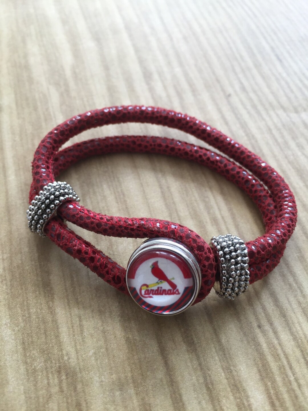 Snap Button Snake Skin Double Leather Bracelet Fits 18x20mm Large Snaps ...