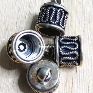 End Caps - Rope End Caps - Bead Caps - Macrame - Silver - Gold - Copper ...