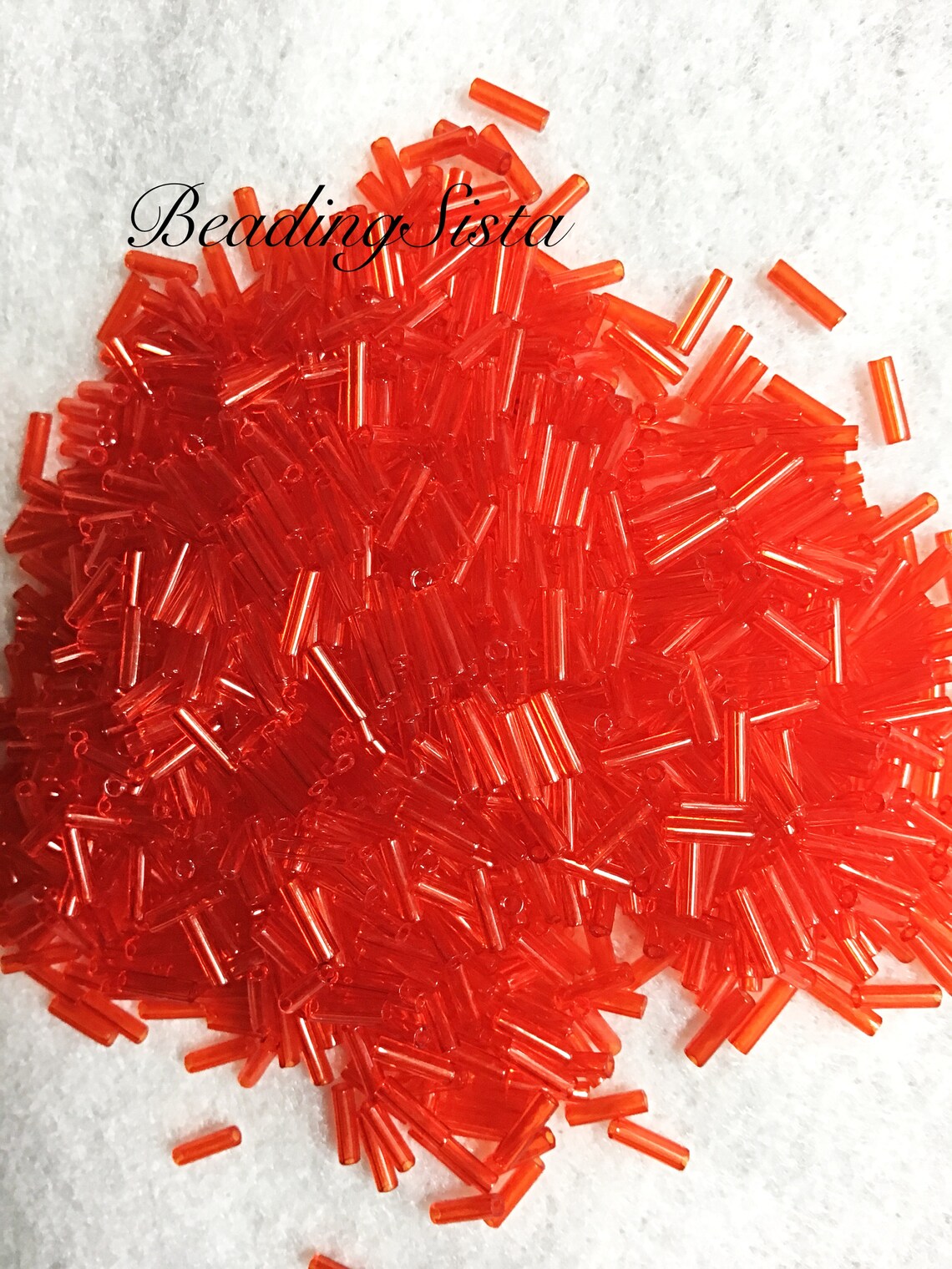 Bugle - Light Red - Seed Bead - 6mm - 20 Gram - Tube 0140 - Etsy