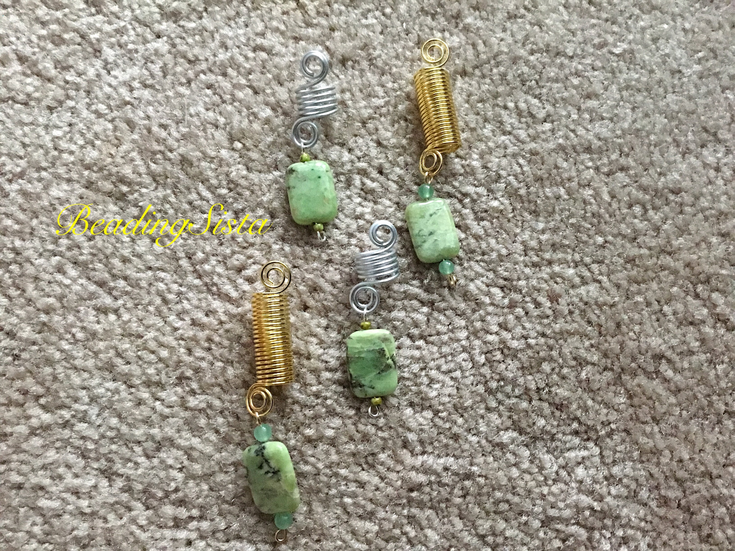 Loc Dreadloc Hair Jewelry Jade Beads Afrocentric | Etsy