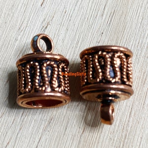 End Caps - Rope End Caps - Bead Caps - Macrame - Silver - Gold - Copper ...