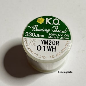 Thread - Beading - White - Nylon - 55 Yard - 1 Spool - Etsy