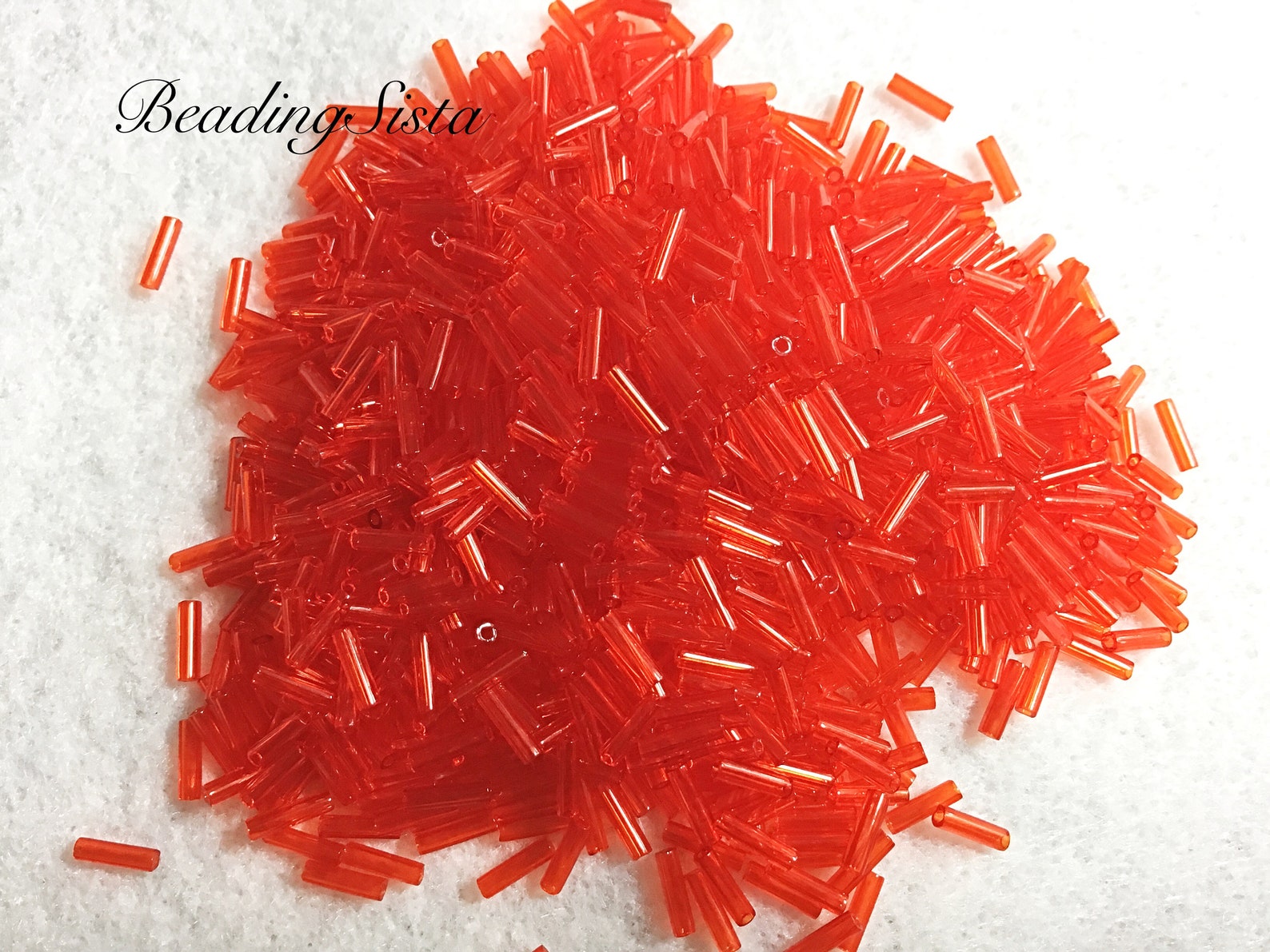 Bugle - Light Red - Seed Bead - 6mm - 20 Gram - Tube 0140 - Etsy