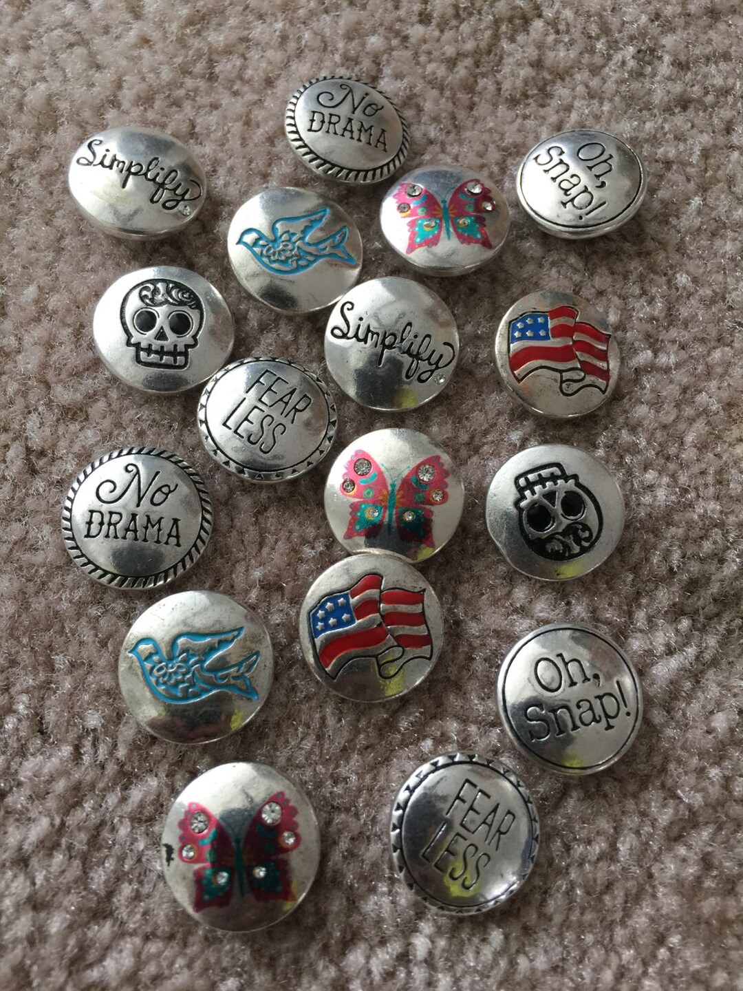 Snap Button-ginger-noosa Large Snaps Interchangeable Buttons 18x20mm ...