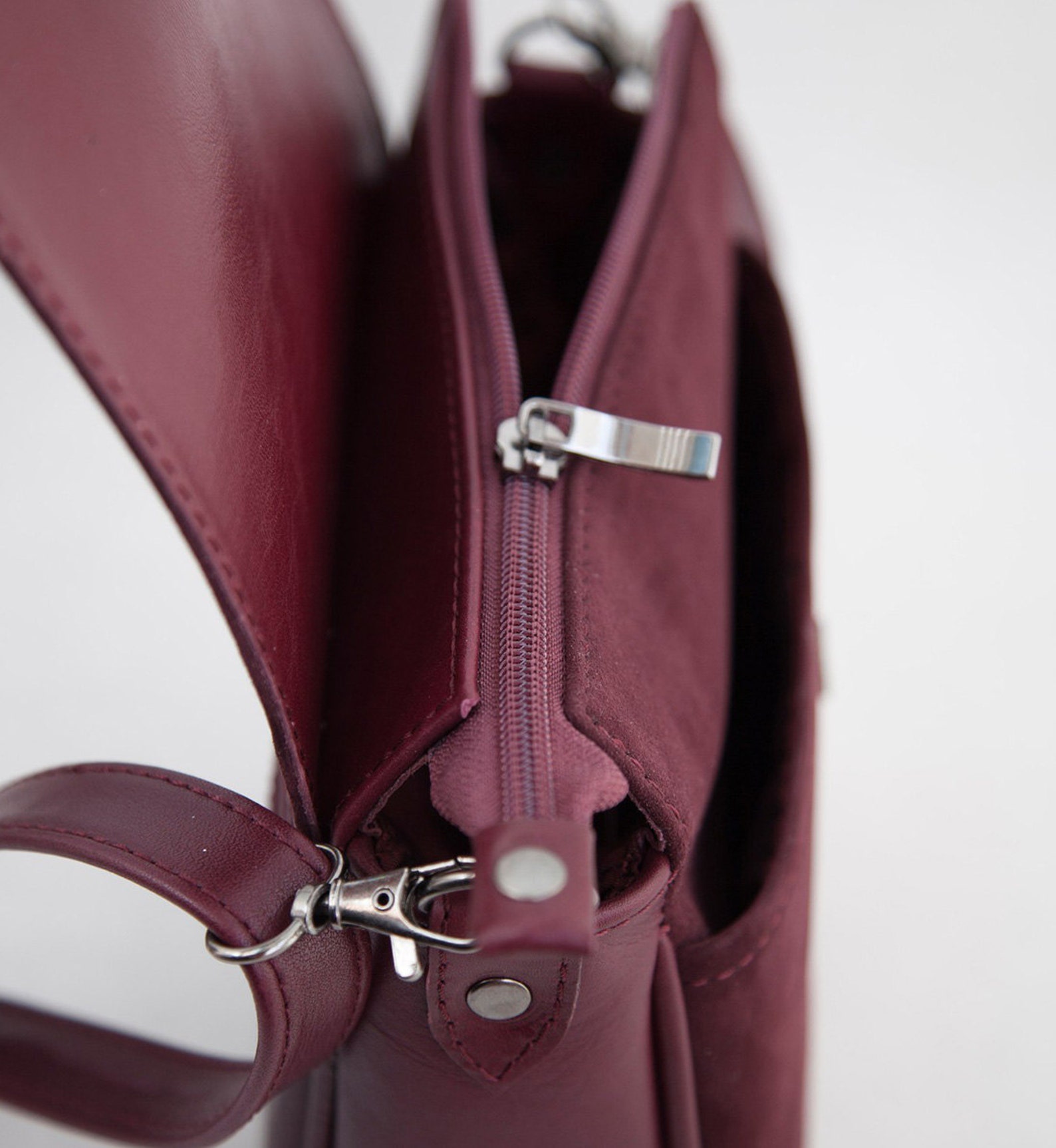 Small Bag Woman Bag Leather Bag Wine-coloured Bag Crossbody Bag ...