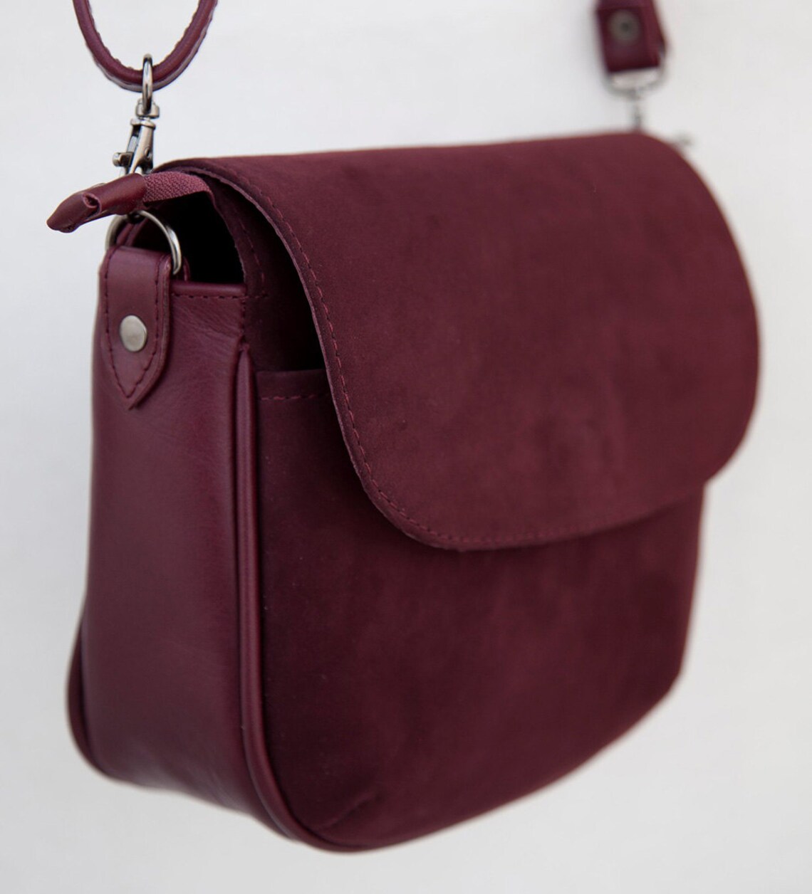 Small Bag Woman Bag Leather Bag Wine-coloured Bag Crossbody Bag ...