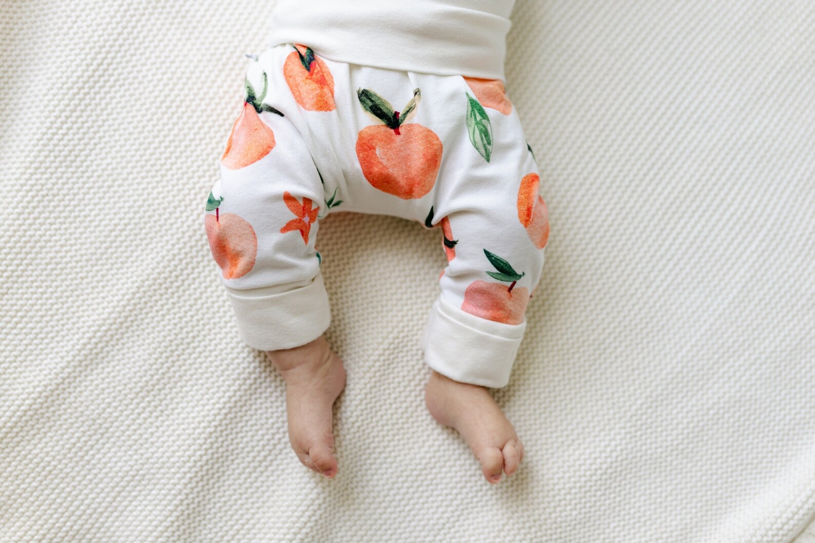 Peach Baby Girl Outfit With Embroidered Name Bodysuit, Pants and Top ...