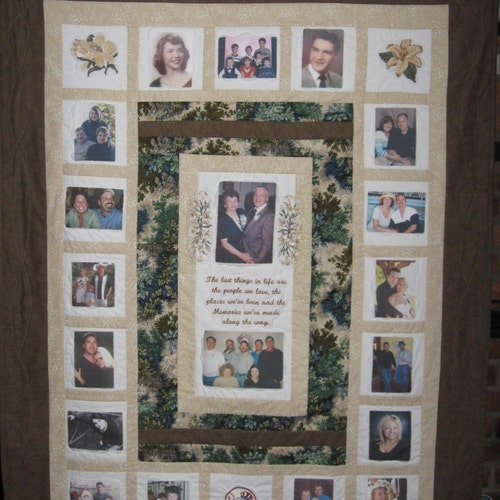 Family Photo Memory Quilt - Etsy