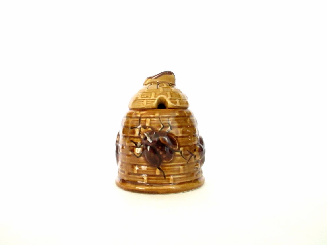 Vintage Beehive Honey Jar Honeybee Lidded Serving Dish Bee - Etsy