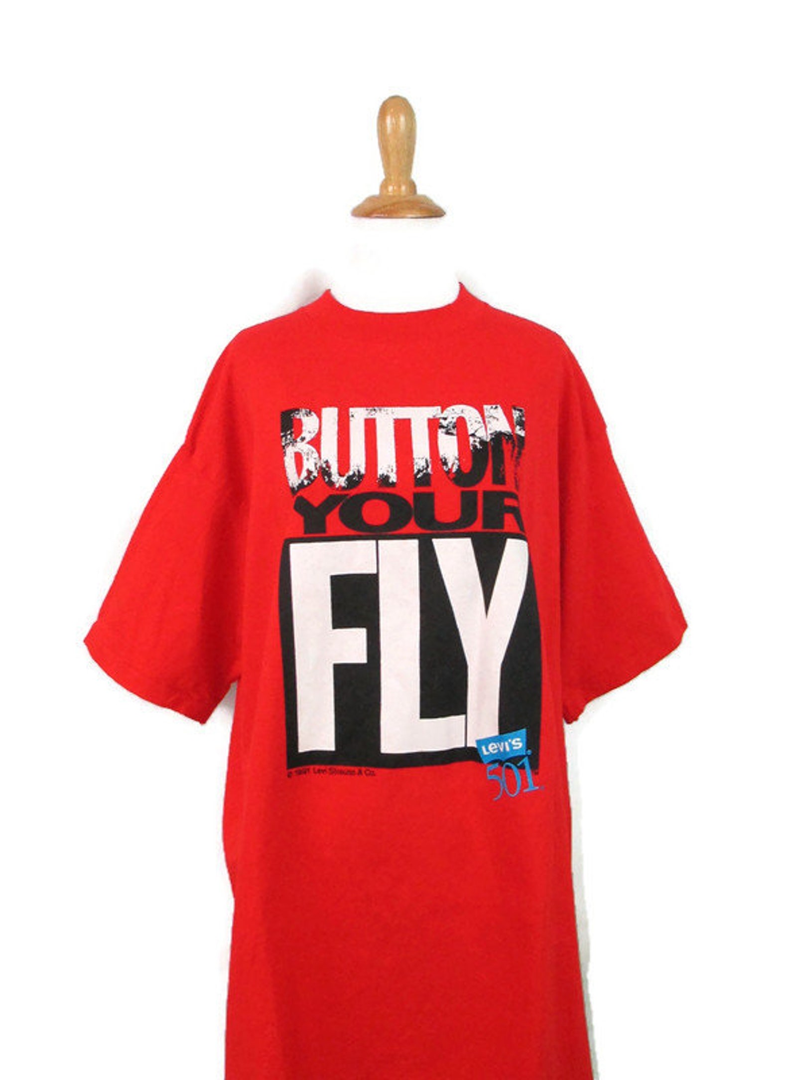 Levi's 501 Button Your Fly Shirt Vintage NWT Deadstock 1990's XL Cotton ...