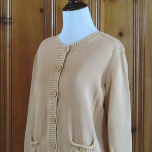 Vintage Pale Golden Yellow Sweater Button Front Buttery Yellow Cardigan ...