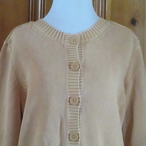 Vintage Pale Golden Yellow Sweater Button Front Buttery Yellow Cardigan ...