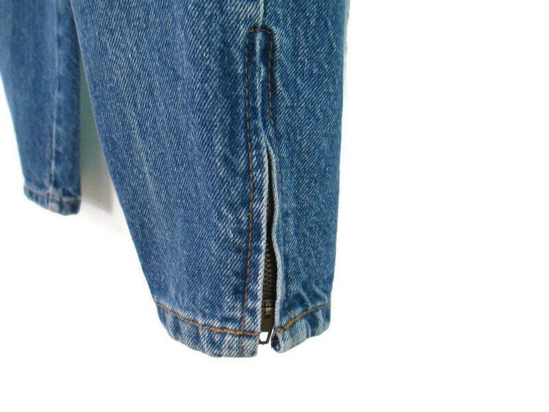 80's High Waist Ankle Zipper Jeans Vintage Transaction Tiny Fit Women's ...