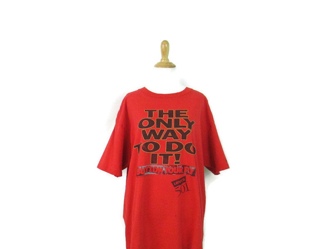 90's Distressed Button Your Fly Levi's 501 Shirt Single Stitch Adult ...