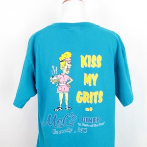 Vintage Mel's Diner T-shirt Funny Waitress Flo Kiss My Grits Shirt Grandy North Carolina ...