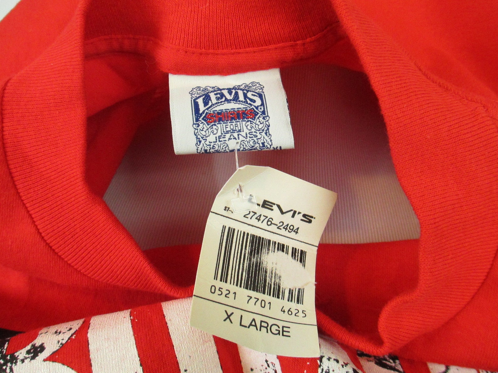 Levi's 501 Button Your Fly Shirt Vintage NWT Deadstock 1990's XL Cotton ...