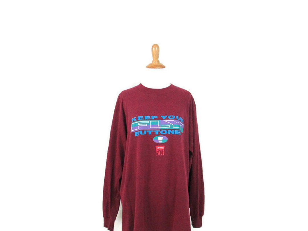 Vintage Levi's 501 Keep Your Fly Buttoned Long Sleeve Shirt 90's Levi ...